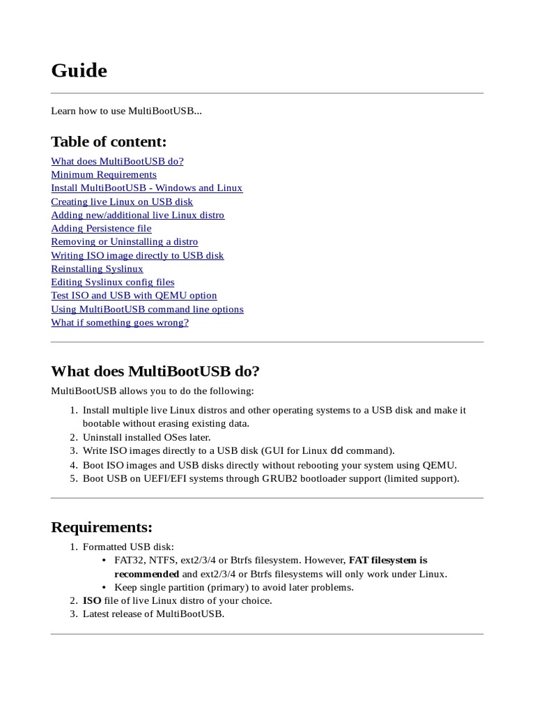 Guia Multiboot Usb Python | PDF | Linux Distribution | File System