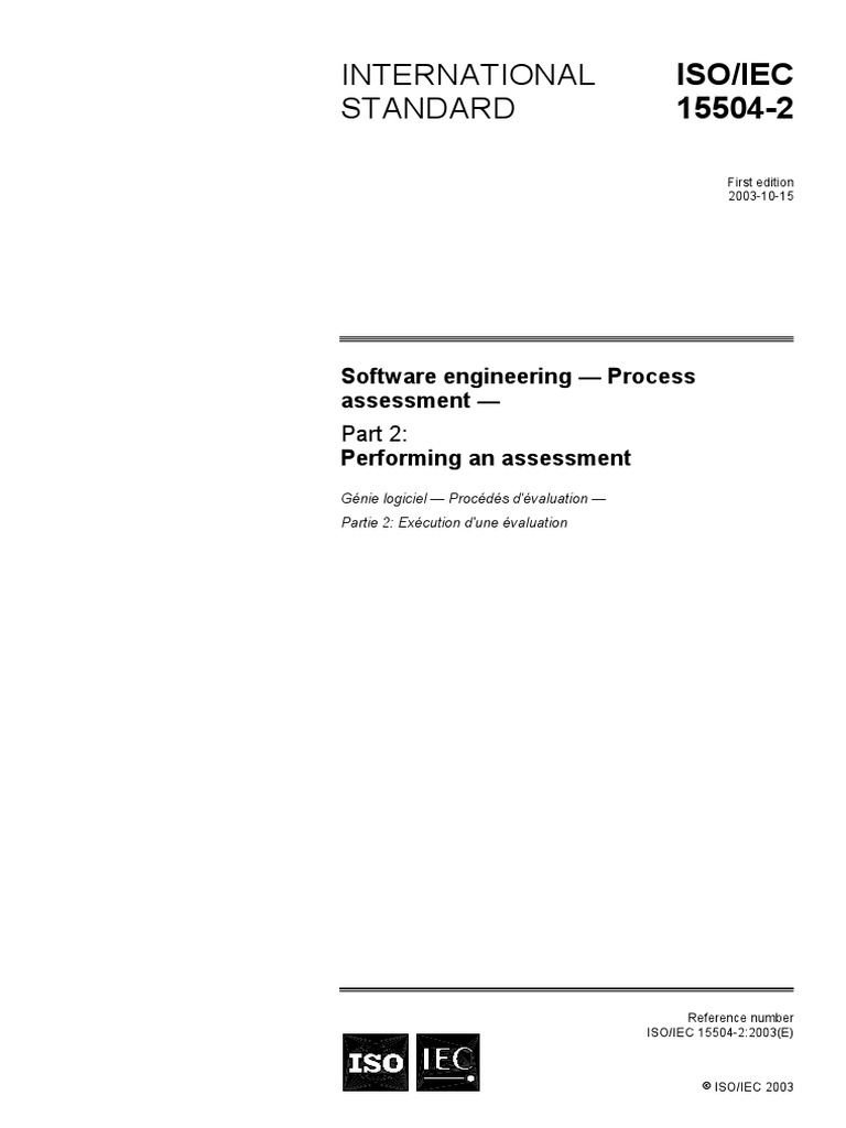 International Standard: Iso/Iec 15504-2 | PDF | International ...