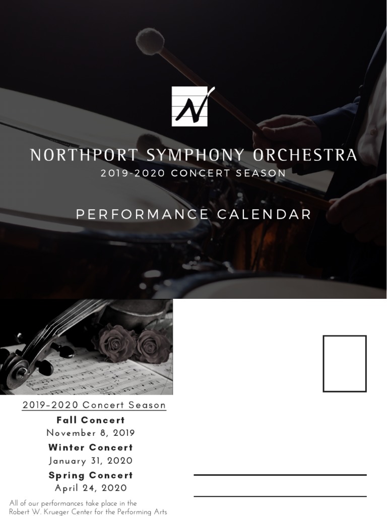 Performance Calendar: 2019-2020 CONCERT SEASON | PDF