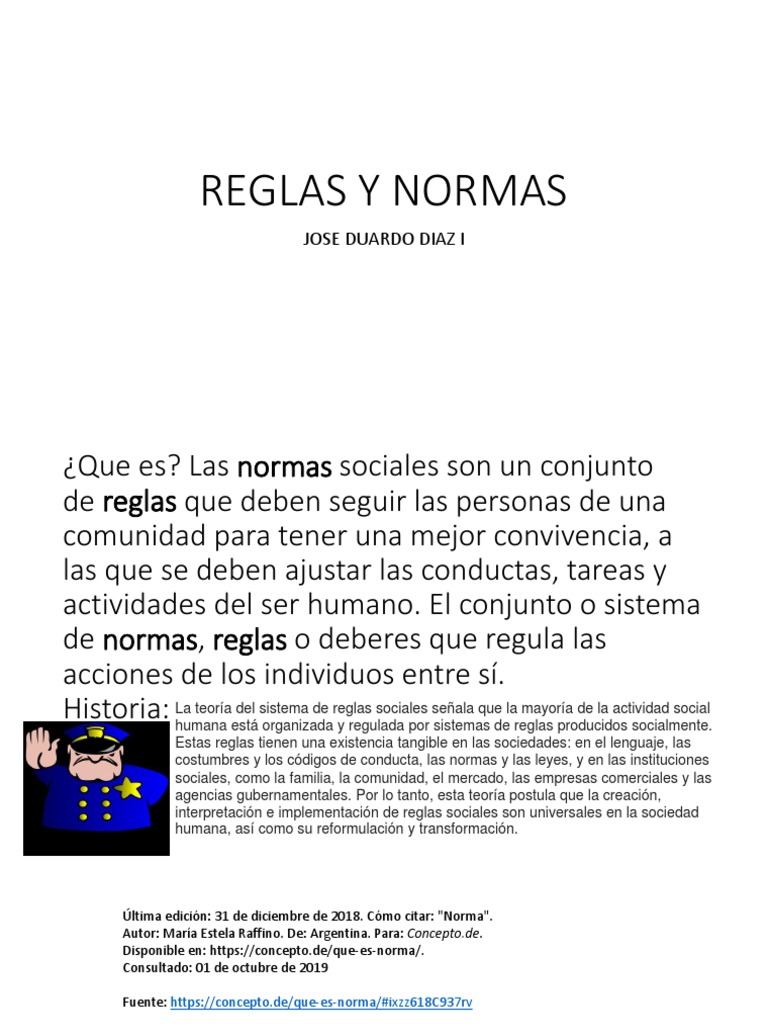 Reglas y Normas | PDF