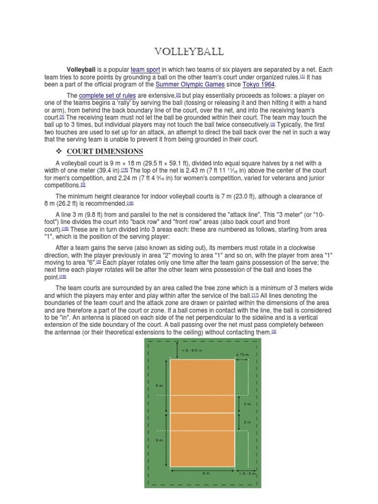 VOLLEYBALL | PDF | Volleyball | Ball Games