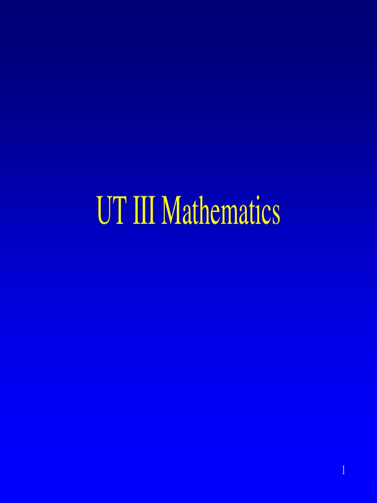 UT Math | PDF | Decibel | Refraction