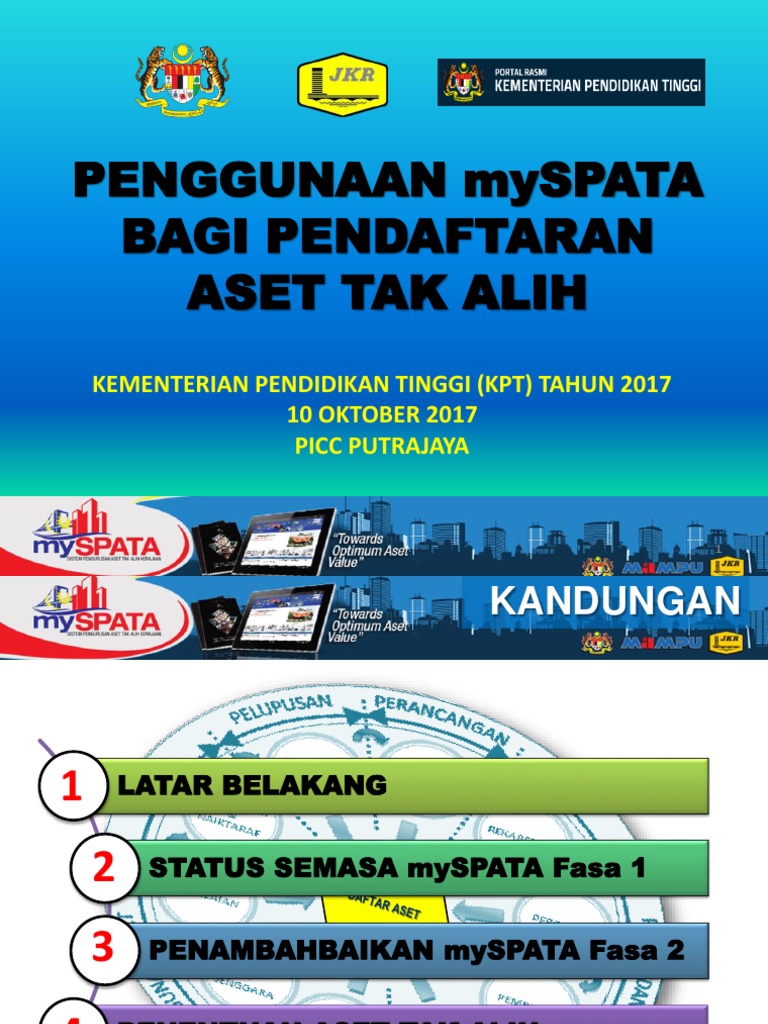 PENGGUNAAN mySPATA UNTUK PENDAFTARAN ASET TAK ALIH KPT 2017 | PDF