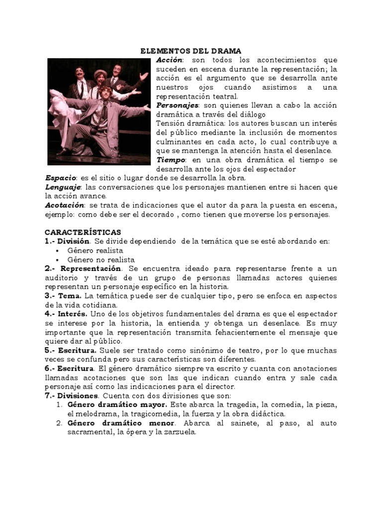 Elementos Esenciales del Drama | PDF | Existencialismo | Predicado ...