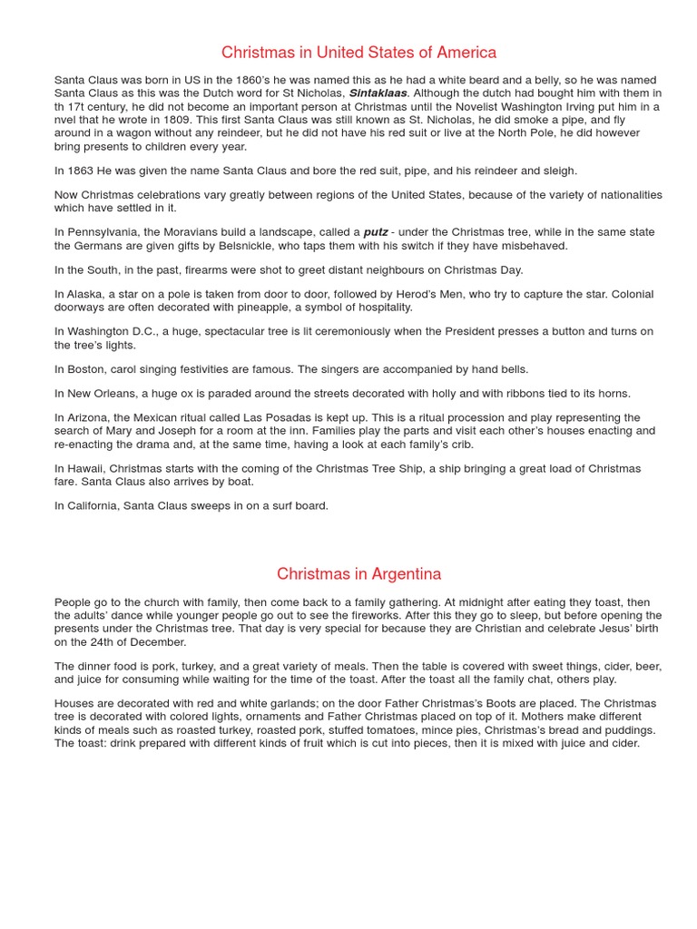 Christmas in United States of America | PDF | Christmas | Foods