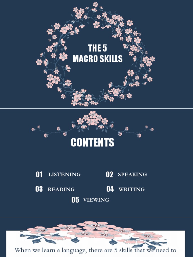 5 Macro Skills | PDF | Communication | Language Acquisition