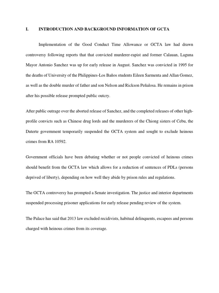 I. Introduction and Background Information of Gcta | PDF | Remand ...