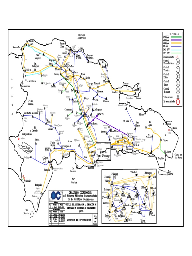 Mapa de Red Eléctrica RD y Transmisión | PDF | Naturaleza