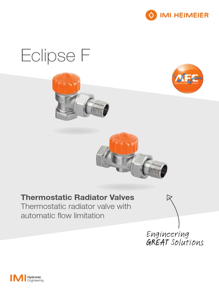 Eclipse F: Thermostatic Radiator Valves | PDF | Valve | Pipe (Fluid ...