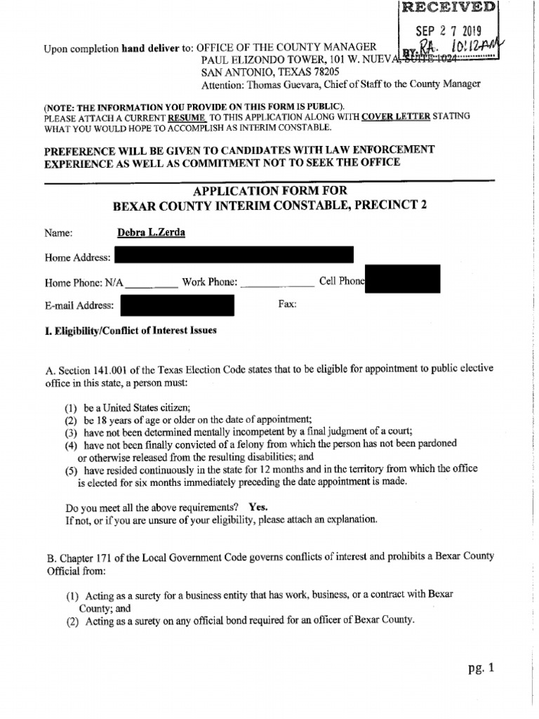 Redacted Interim PCT 2 Constable Interview Candidates Applications | PDF