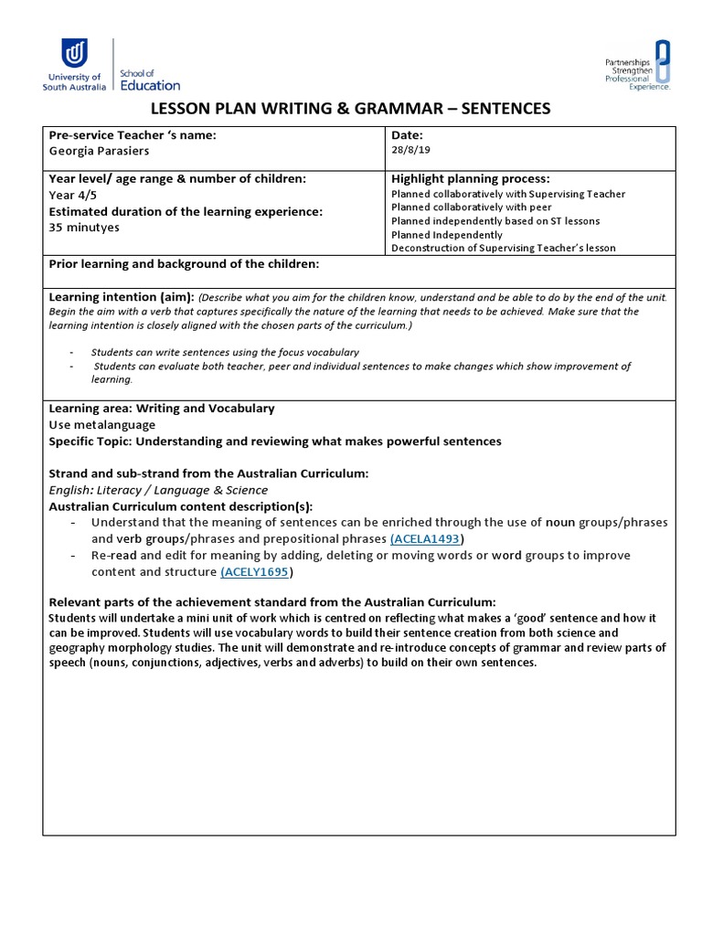 Writing Literacy Program wk9 | PDF | Sentence (Linguistics) | Curriculum