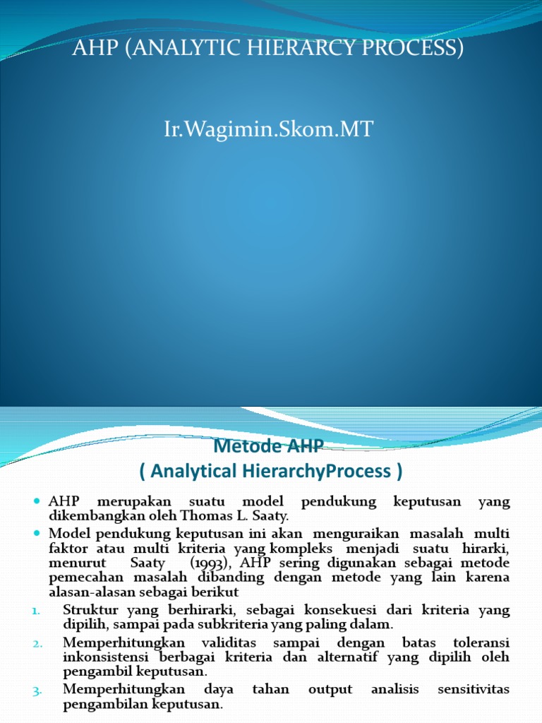 Metode AHP | PDF