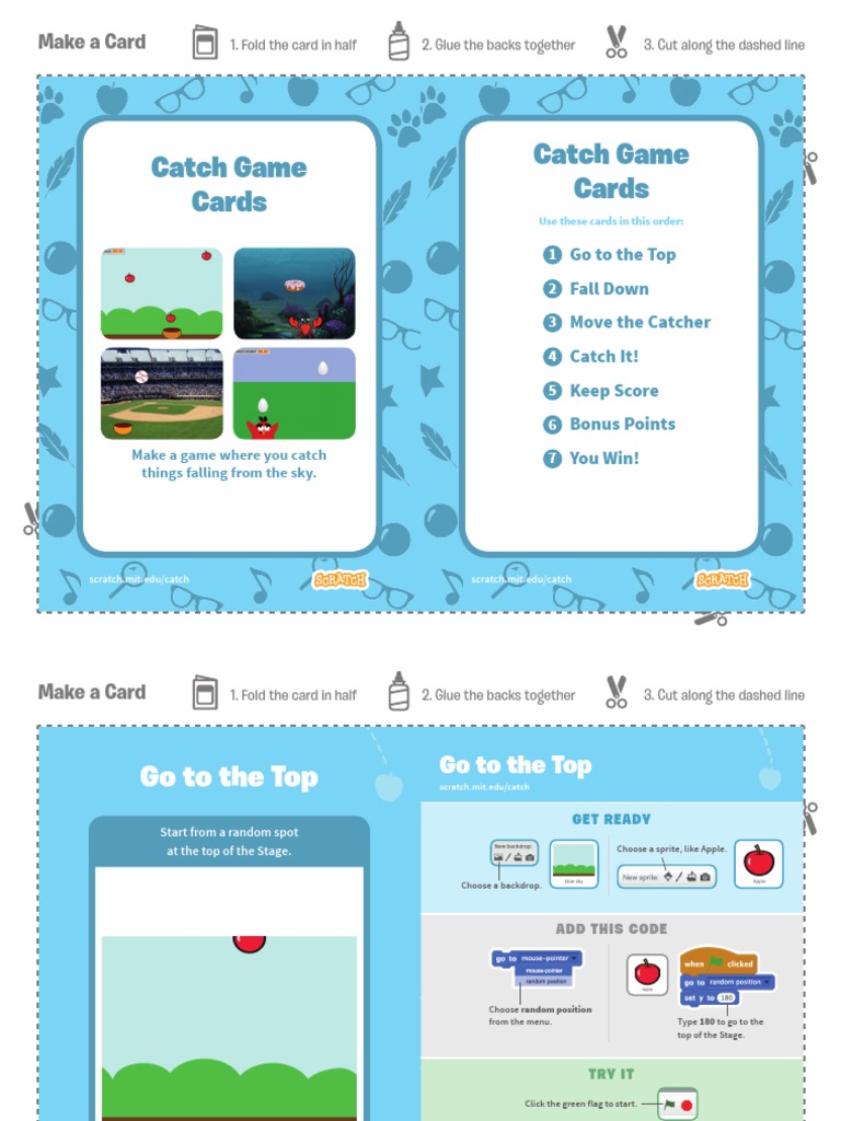 Catch Game Cards Catch Game Cards: Make A Card | PDF | Software | Computing