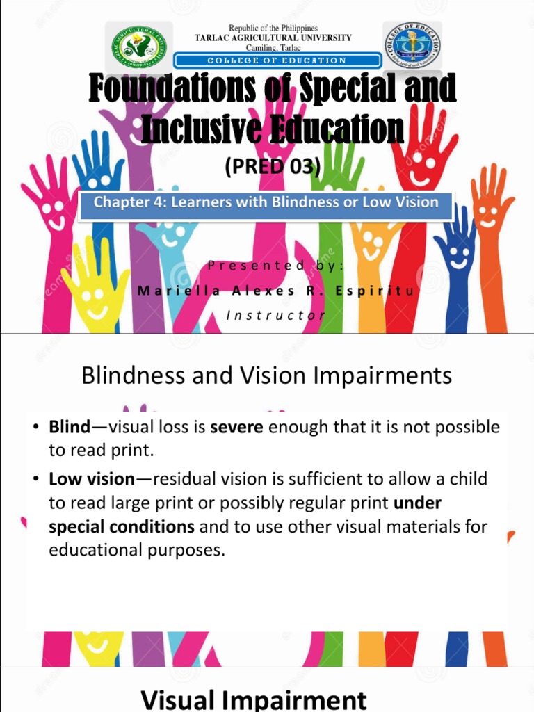 CHAPTER 4 Learners With Blindness or Low Vision 2019 | PDF | Visual ...