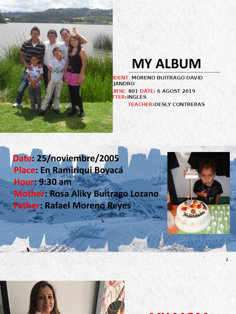 My Family Album: Introducing My Parents, Siblings, and Grandmother | PDF