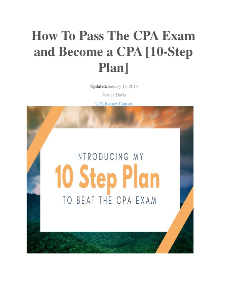 How To Pass The CPA Exam and Become A CPA | PDF | Uniform Certified ...