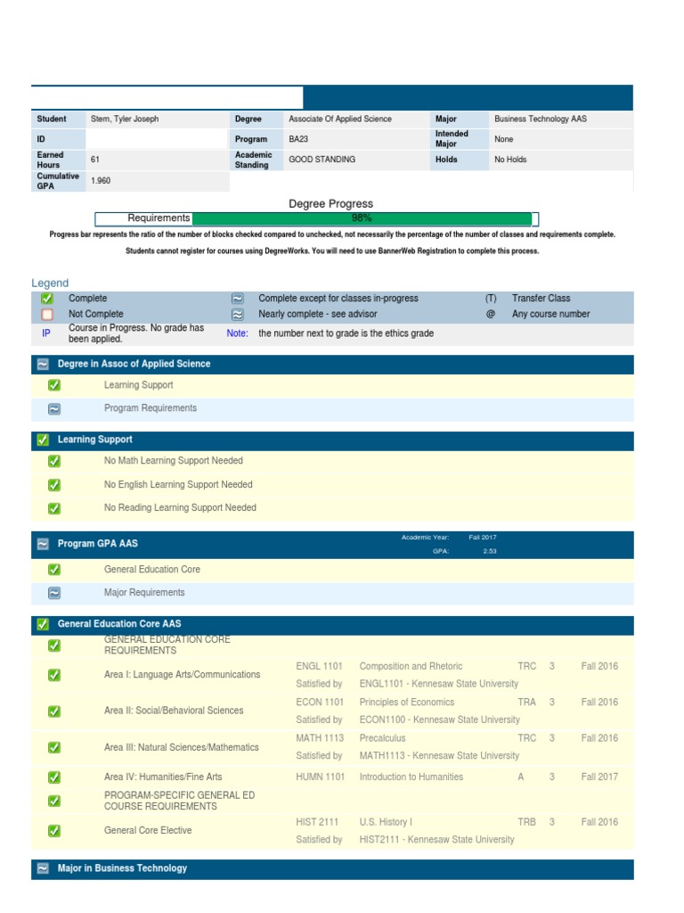 Degree Works | PDF | Associate Degree | Curriculum Degree Works | PDF | Associate Degree | Curriculum
