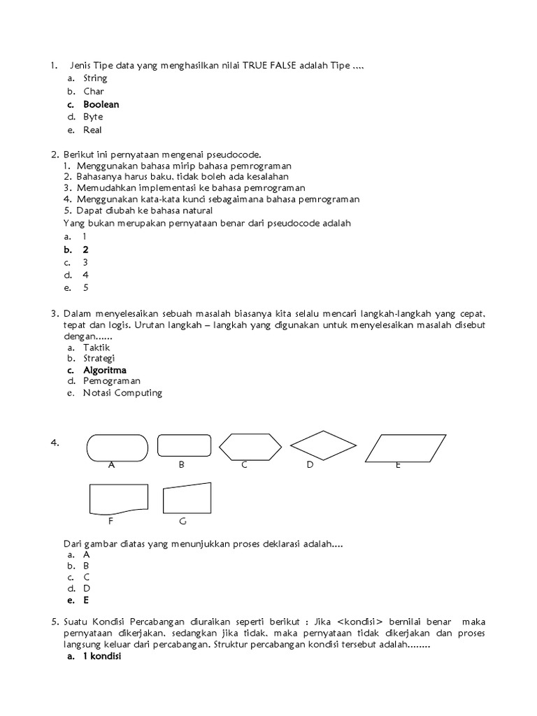 Soal Pemrograman dan Algoritma | PDF