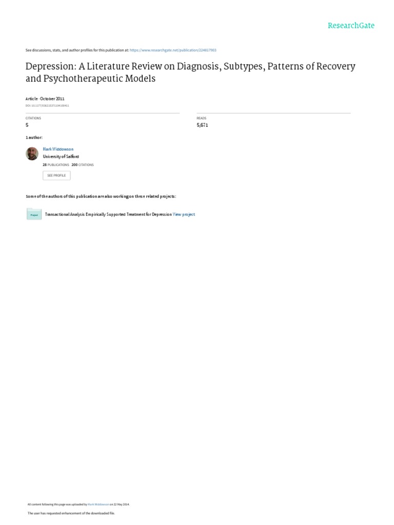 Anaclitic vs. Introjective Depression | PDF | Major Depressive Disorder ...