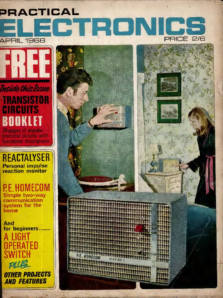 Practical Electronics 1968 04 Pdf Loudspeaker Transistor