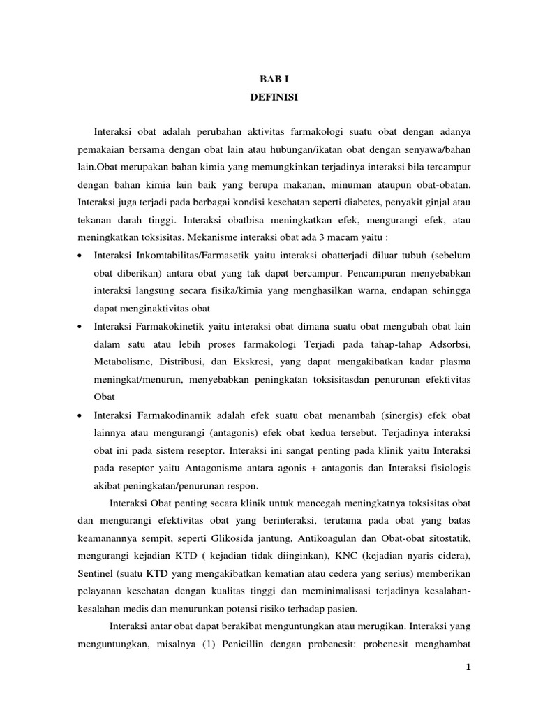 Panduan Interaksi Obat Fix | PDF