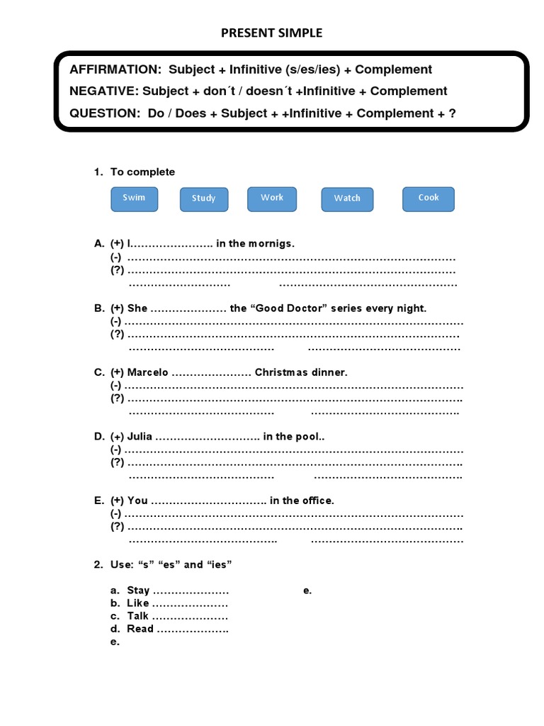 Present Simple | PDF