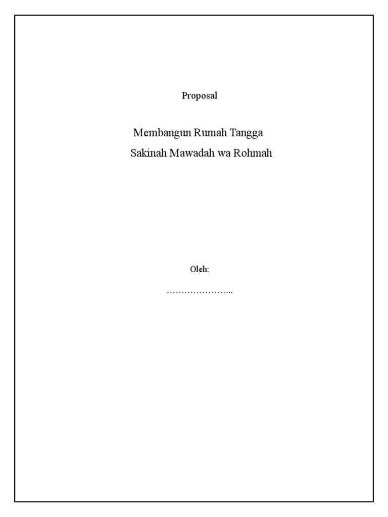 Proposal Nikah | PDF