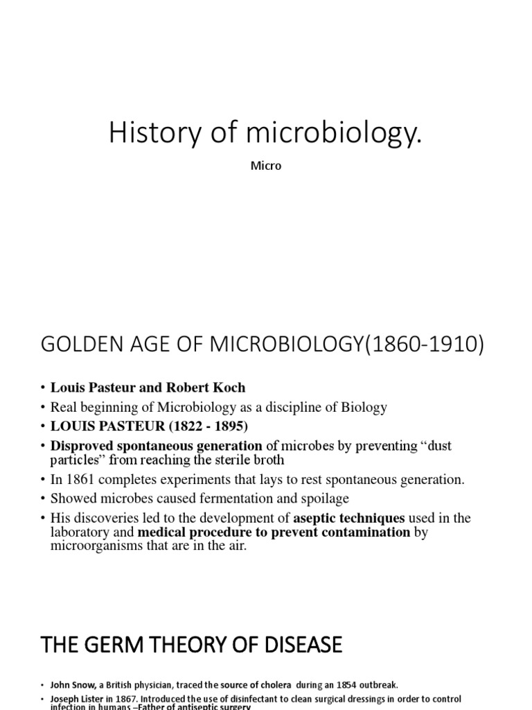 History of Microbiology Sakhera | PDF