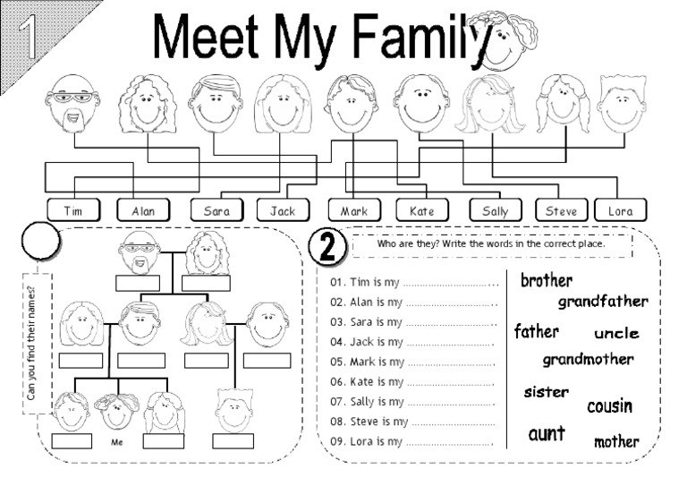 Meet My Family Fun Activities Games 326 | PDF