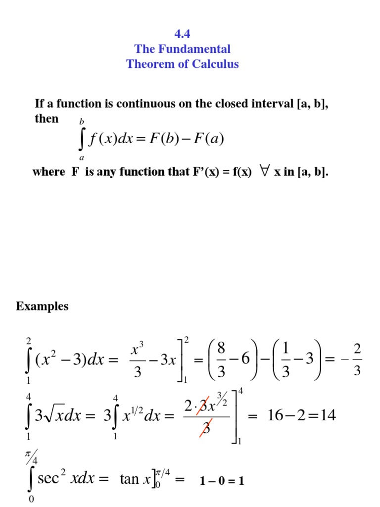 The Fundamental Theorems of Calculus | PDF | Integral | Calculus