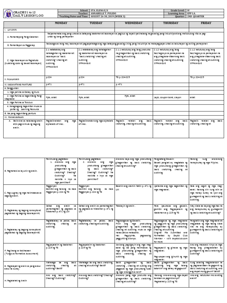 DLL - Epp 4 - Q4 - W3 | PDF