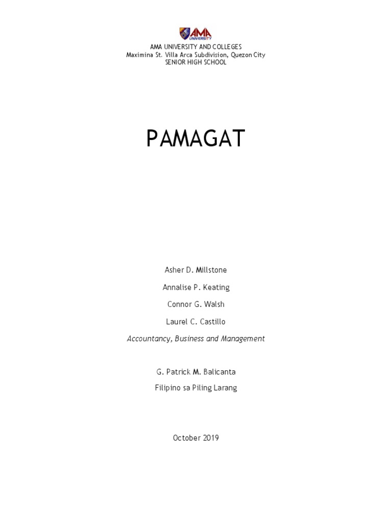 Cover Page NG Posisyong Papel | PDF