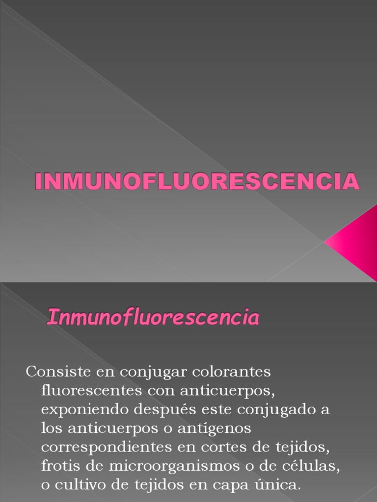 Caracterización de la inmunofluorescencia como técnica para la ...