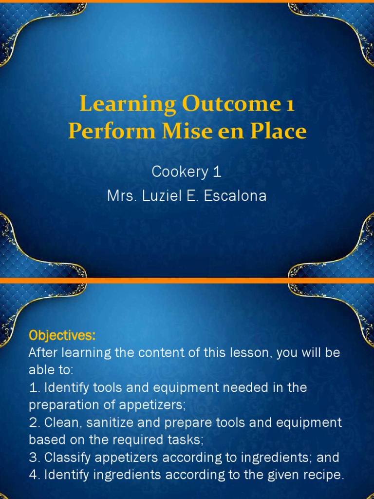 Learning Outcome 1 - APPETIZER | PDF | Hors D'oeuvre | Cooking