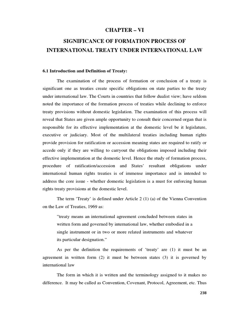 Treaty Formation Under International Law | PDF | Treaty | Ratification