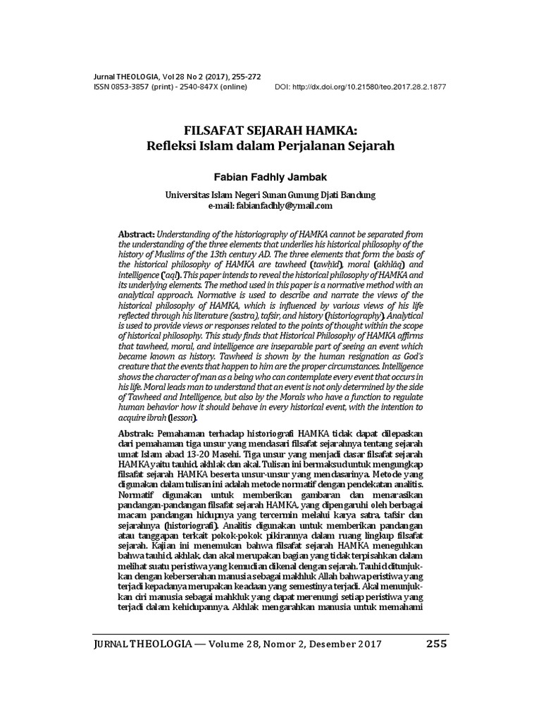 Filsafat Sejarah Hamka Pdf Abrahamic Religions Monotheistic Religions