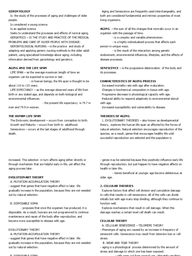 Gerontology | PDF