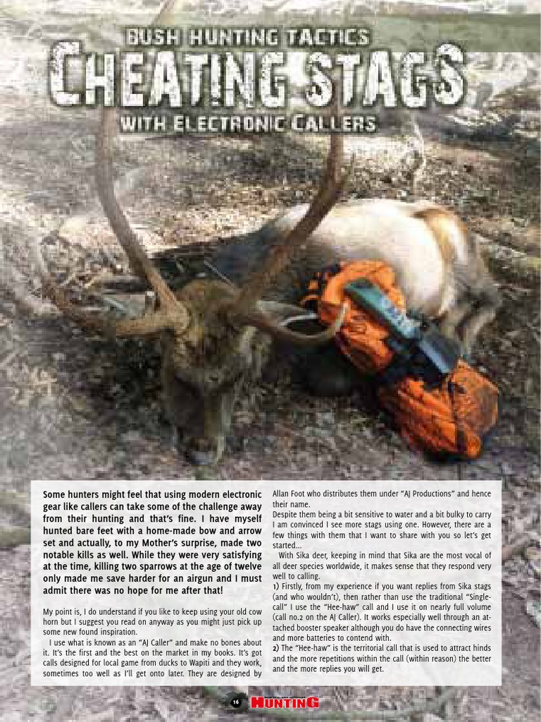 Effective Techniques for Calling in Sika Deer Using Electronic Game ...