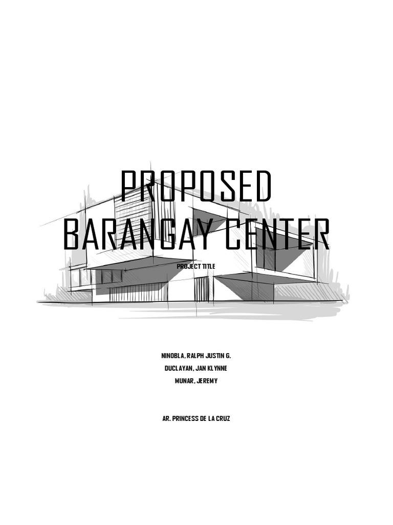 Redevelopment of the Barangay Center in Barangay Bounderies, City ...