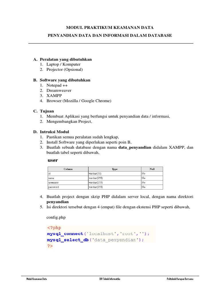 Modul 1 Praktikum Keamanan Data | PDF