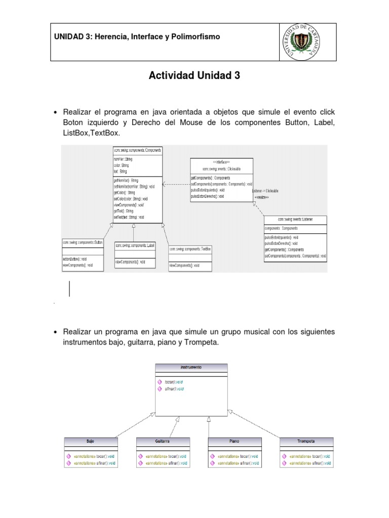 Herencia y Polimorfismo en Java | PDF | Juegos y actividades