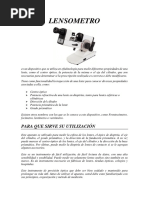 Lensometros y Sus Partes | PDF | Lentes | Equipo