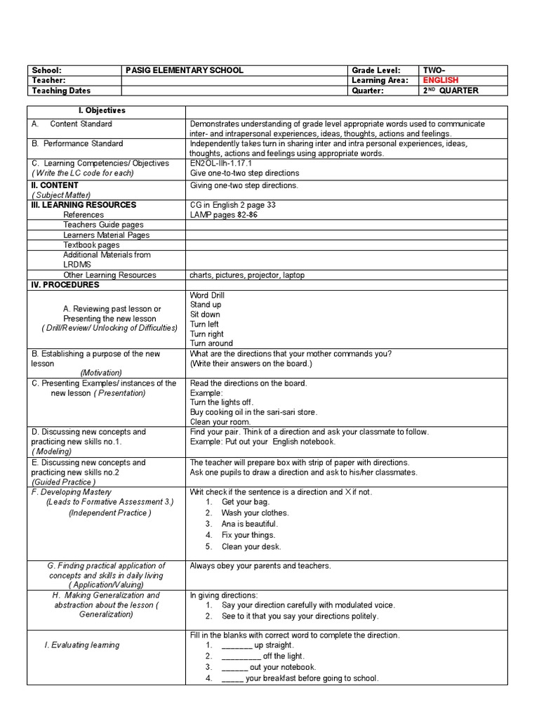One-to-Two Step Directions: Teaching Students to Follow and Give Simple ...
