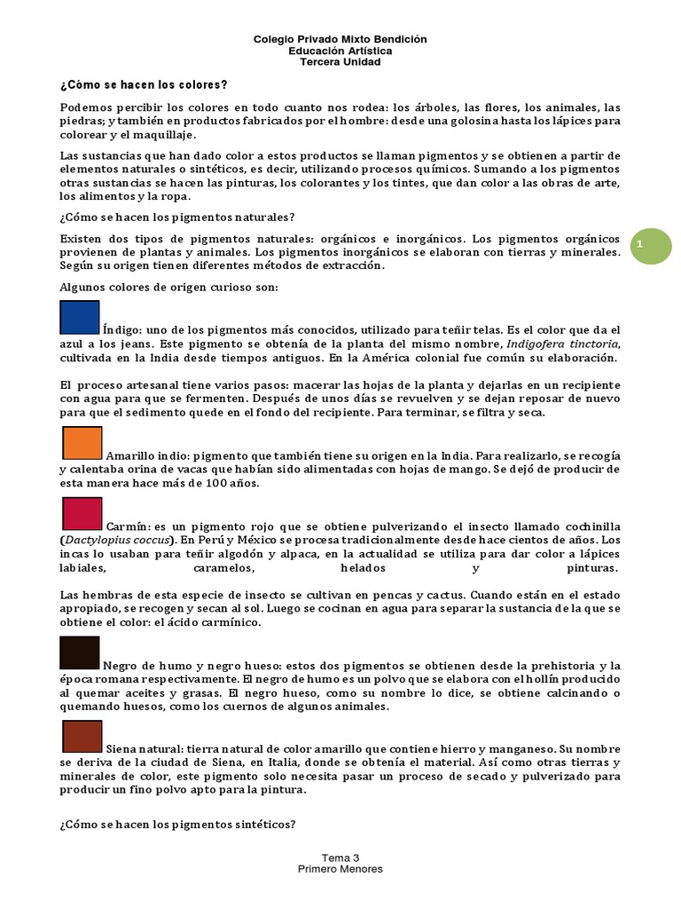 ¿Como Se Hacen Los Colores? | PDF | Pigmento | Color
