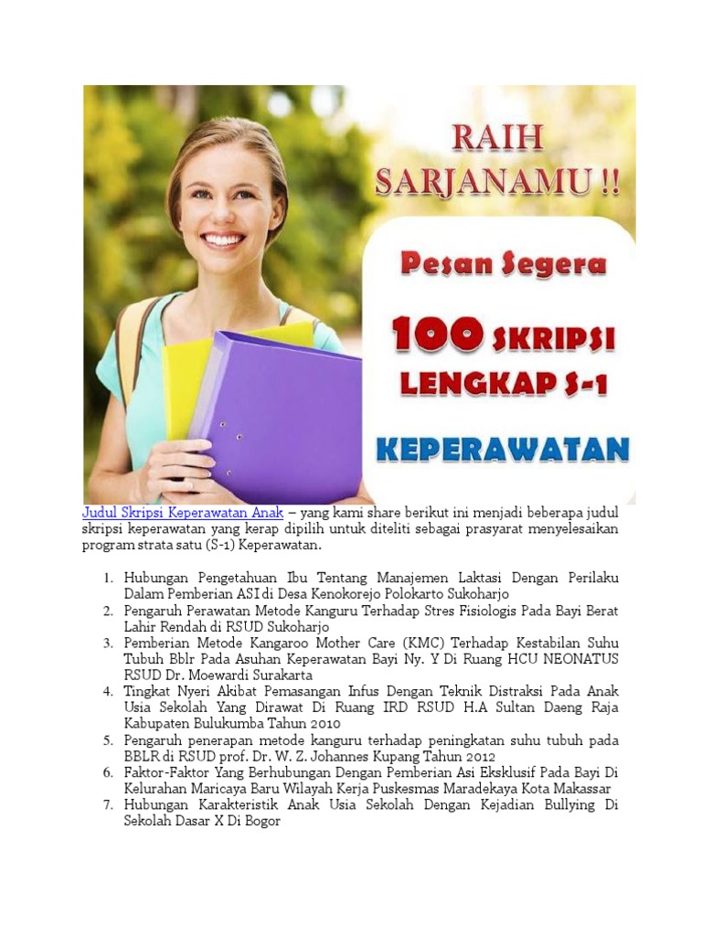 Judul Skripsi Keperawatan Anak | PDF | Kesehatan Holistik