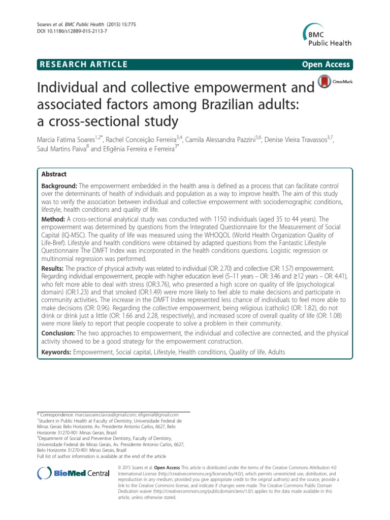 Individual and Collective Empowerment and Associated Factors Among ...
