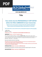 Igi Global Book Chapter Format | PDF | Citation | Apa Style