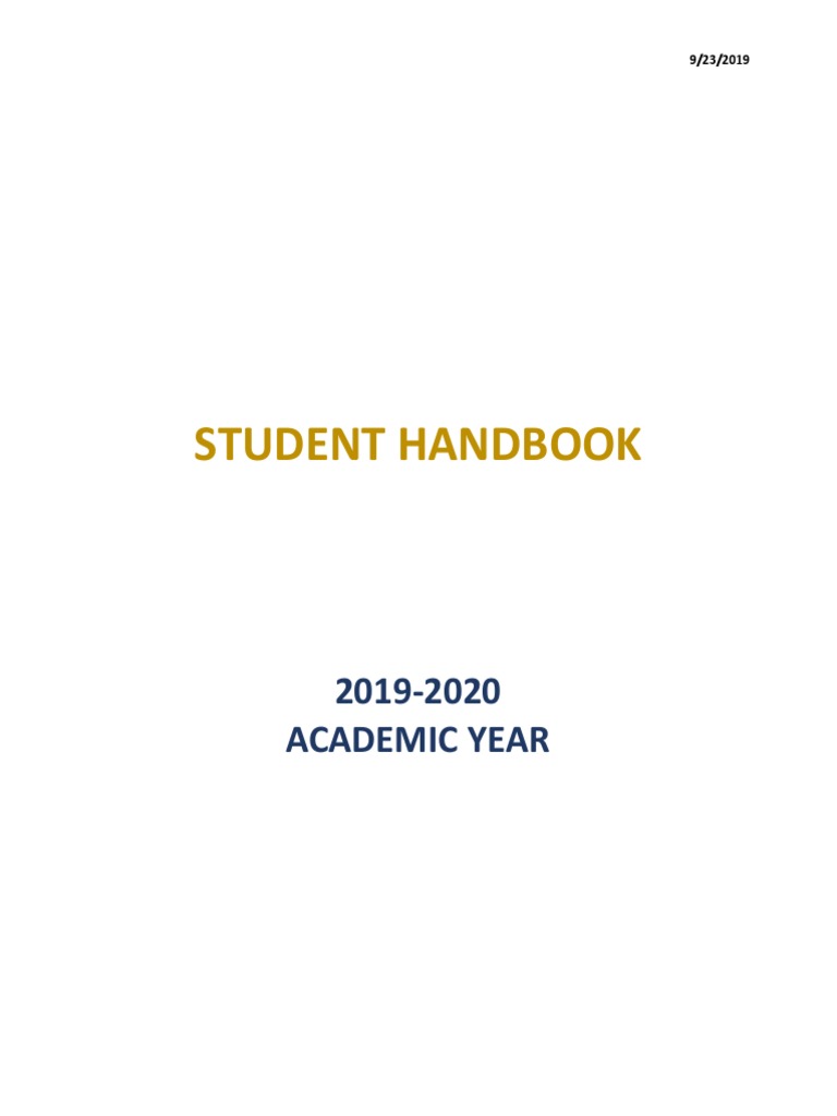 Student Handbook | PDF | Academic Degree | Bachelor's Degree