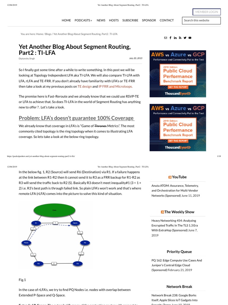 Yet Another Blog About Segment Routing, Part2 - TI-LFA | Download Free ...