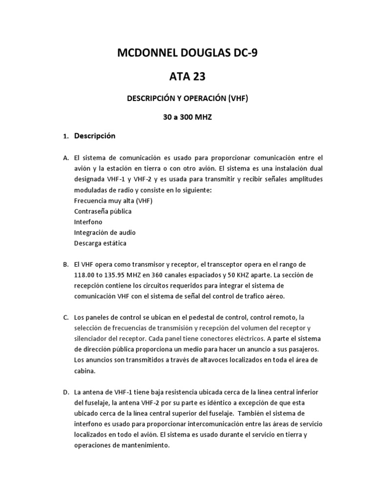 Ata 23 DC 9 | Descargar gratis PDF | Antena (Radio) | Transmisor